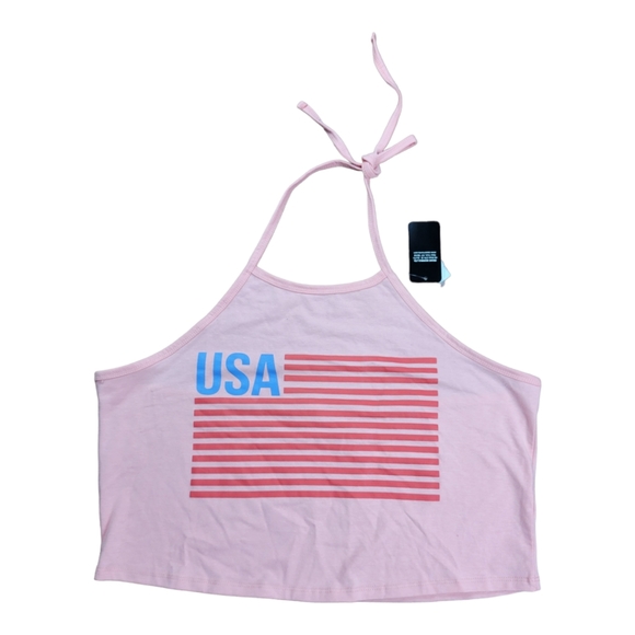 Issac Morris | Tops | New Issac Morris Womens Usa Flag Graphic Halter ...